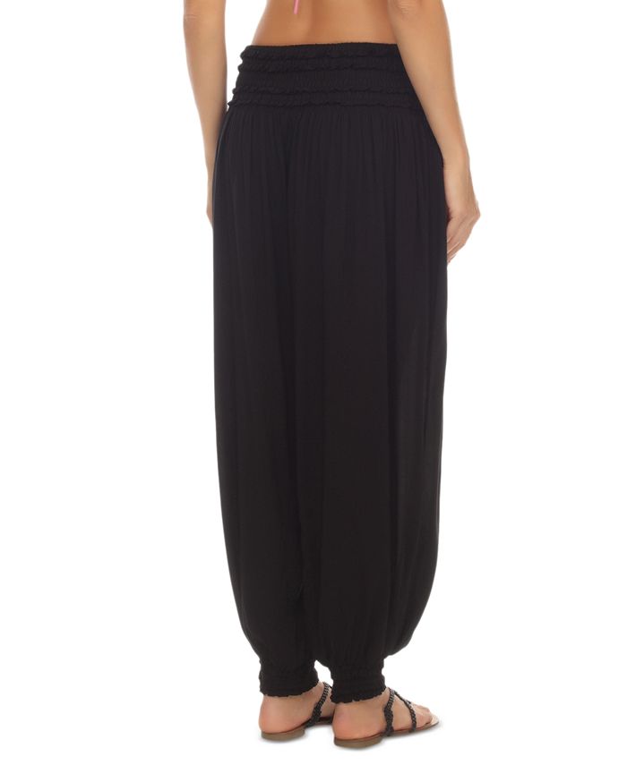 Raviya Women's Pull-On Smocked-Waist Cover-Up Pants - Macy's