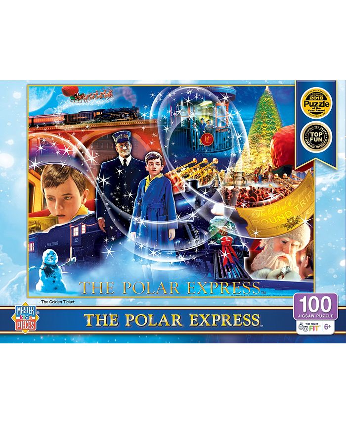 MasterPieces Puzzles Polar Express - The Golden Ticket 100 Piece ...
