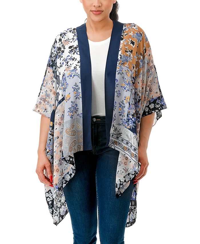 Marcus Adler Floral Patch Work Kimono - Macy's