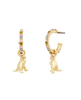 COACH Faux Stone Rexy Huggies Earrings - Macy's