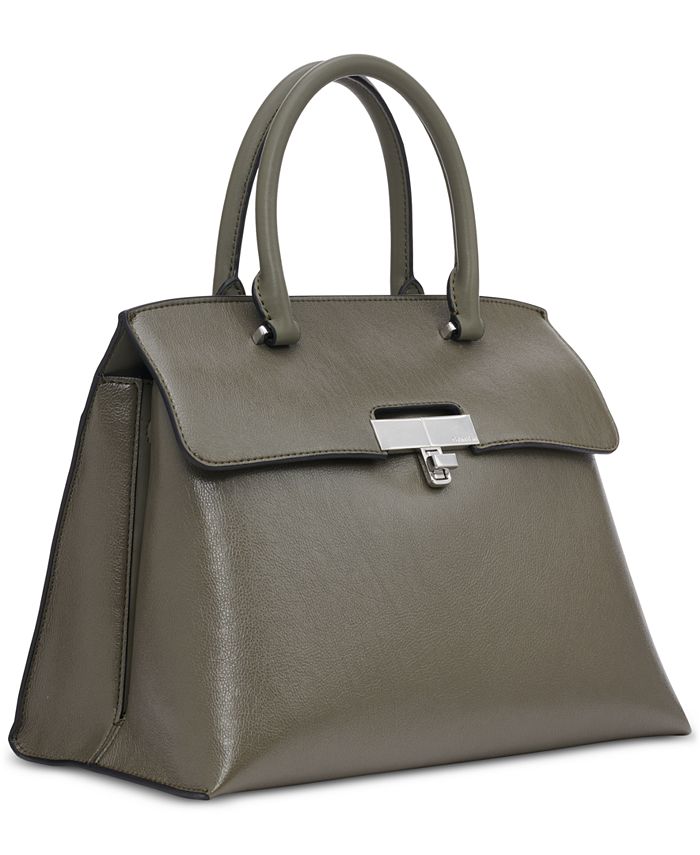 Calvin Klein Becky Turnlock Convertible Satchel & Reviews - Handbags ...