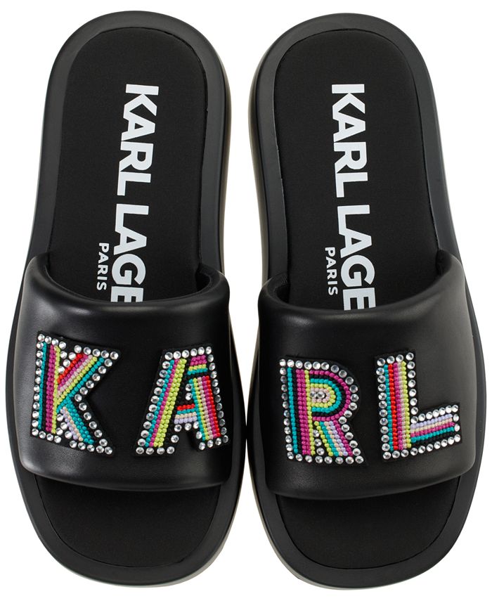 KARL LAGERFELD PARIS Women's Opal Slip-On Platform Slide Sandals - Macy's