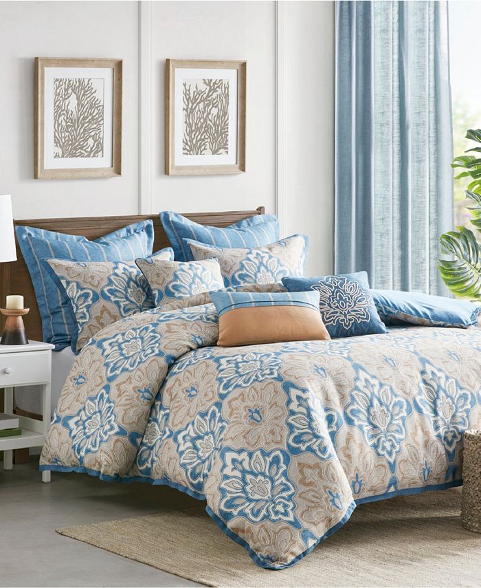 Madison Park Signature Caspian 8 Piece Medallion Comforter Set, Queen ...