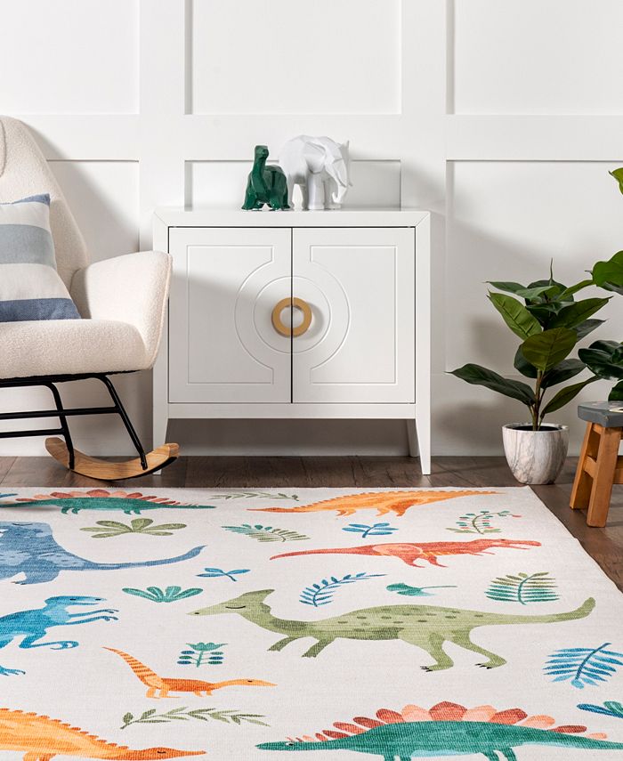 nuLoom Revel Eamon Dinosaur Washable Kids 5' x 8' Area Rug - Macy's