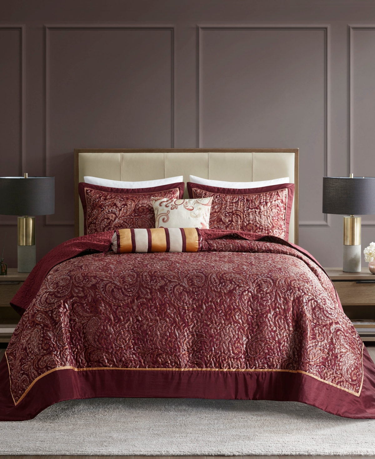 Click here for Madison Park Adeline Paisley Reversible Jacquard 5... prices