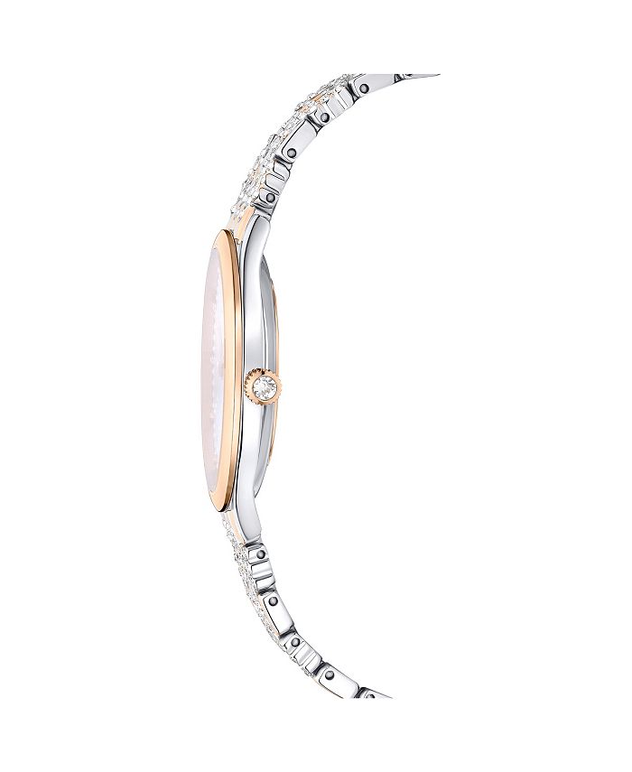 Swarovski Women's Quartz Attract Mixed Metal Watch, Swiss Made 30mm ...