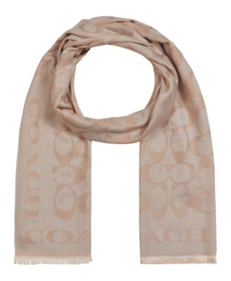 COACH Women's Signature Border Scarf - Macy's