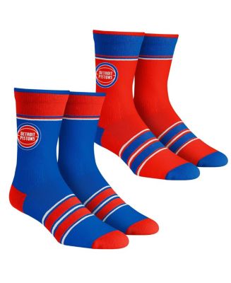 Youth Boys and Girls Rock 'Em Socks Detroit Pistons Multi-Stripe 2-Pack ...