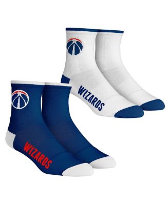 Men's Rock 'Em Socks Washington Wizards Core Team 2-Pack Quarter Length ...