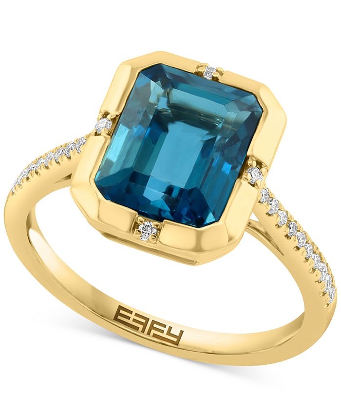 EFFY Collection EFFY® London Blue Topaz (4-1/2 ct. t.w.) & Diamond (1/8 ...