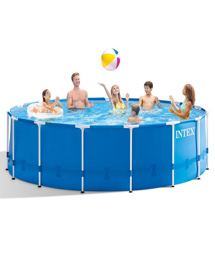 Intex 15" X 48'" Metal Frame Pool Set - Macy's