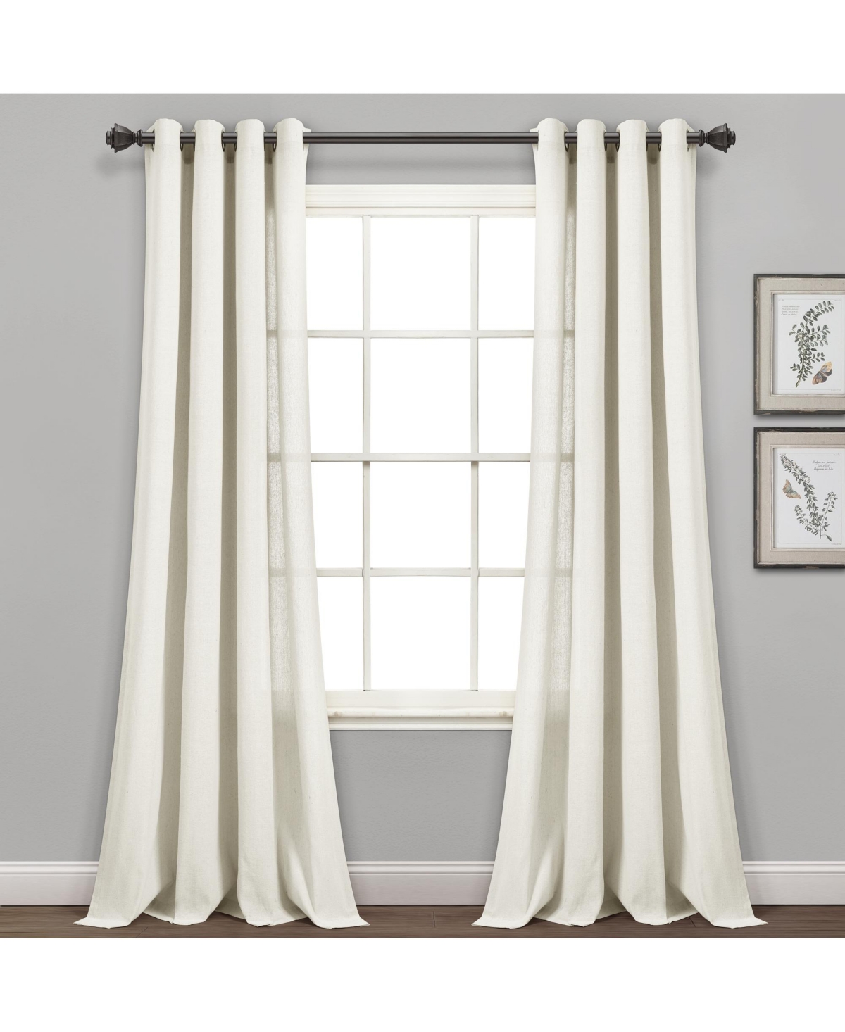 Click here for Lush Decor Faux Linen Grommet Window Curtain Panel... prices