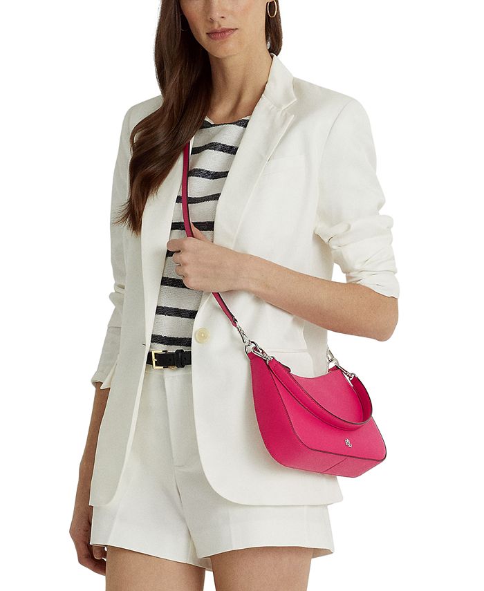 Lauren Ralph Lauren Crosshatch Leather Medium Danni Shoulder Bag - Macy's