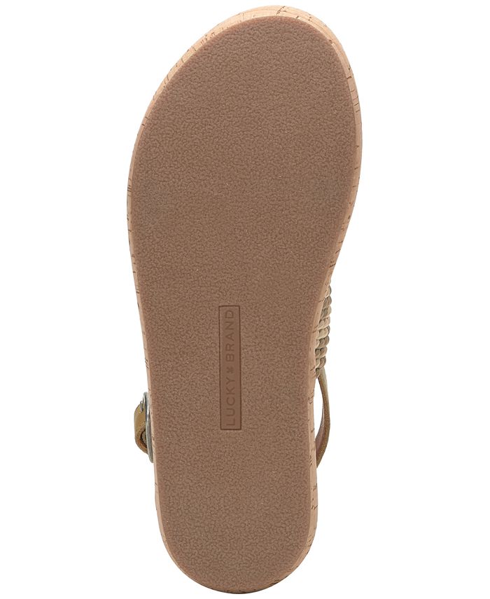 Lucky Brand Women's Jadiel Woven Strappy Slingback Platform Sandals ...