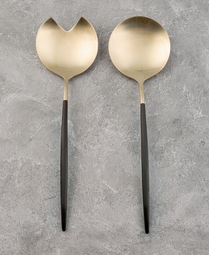 Cambridge Silversmiths Gaze Two Tone Black-Gold Satin Serving Set, 2 ...