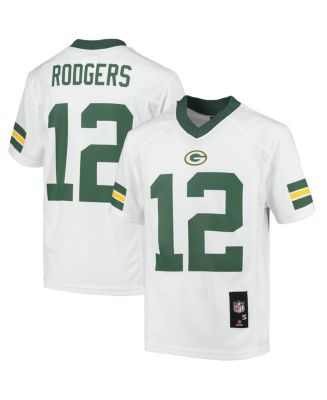 Big Boys and Girls Aaron Rodgers White Green Bay Packers Replica Player ...