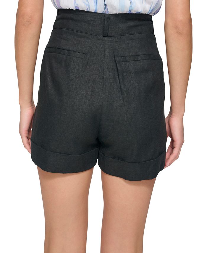 DKNY Women's Cuffed High-Rise Shorts - Macy's