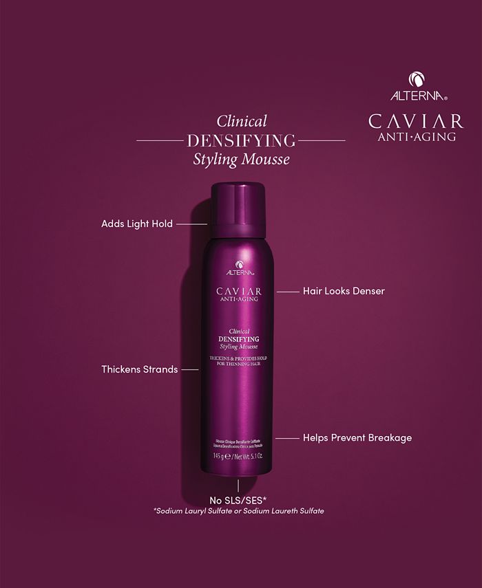 Alterna Caviar Anti-Aging Clinical Densifying Styling Mousse, 5.1-oz ...