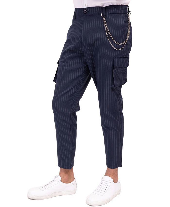 RON TOMSON Men's Modern Pinstriped Cargo Pants - Macy's