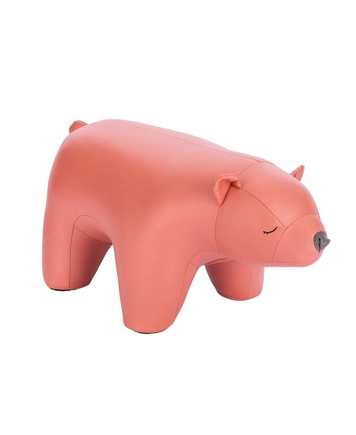 FC Design Animal Shape Bear Ottoman for Kids Accent Footrest ...