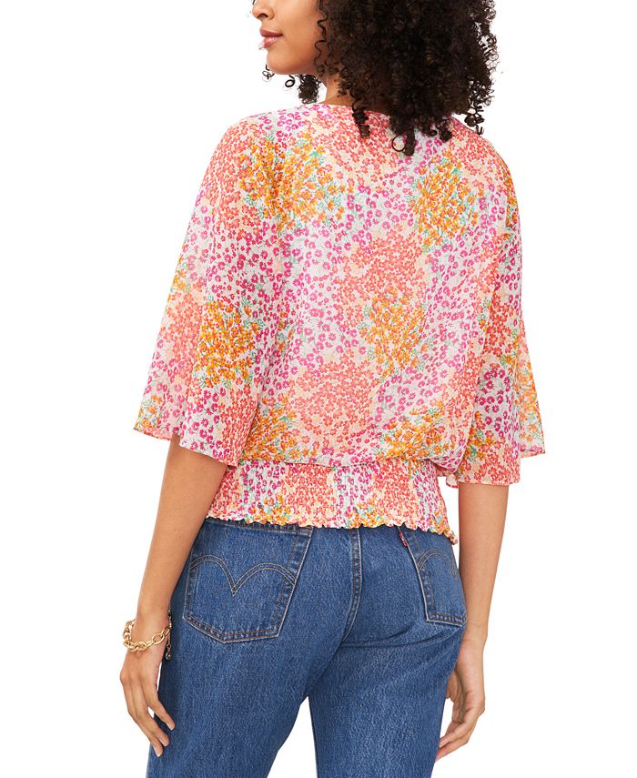 Sam & Jess Women's Smocked-Waist Top - Macy's