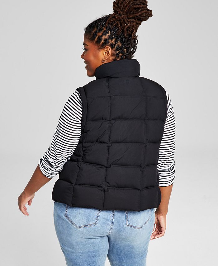 Tommy Hilfiger Women's Plus Size Stand-Collar Puffer Vest, Created for ...