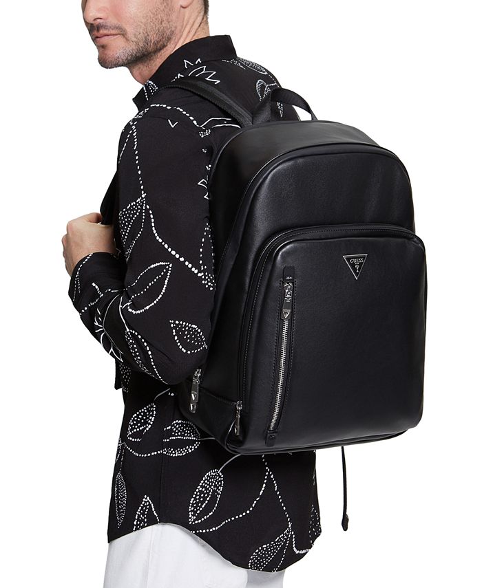 GUESS Men's Scala Faux-Leather Backpack - Macy's