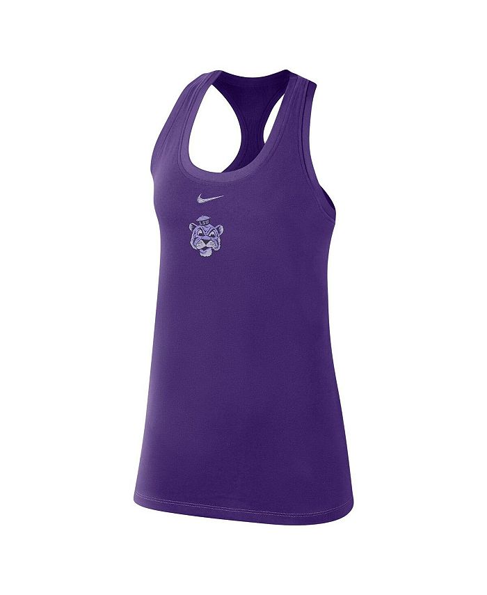 Nike Women's Purple LSU Tigers Varsity Stack Vault Racerback Scoop Neck ...