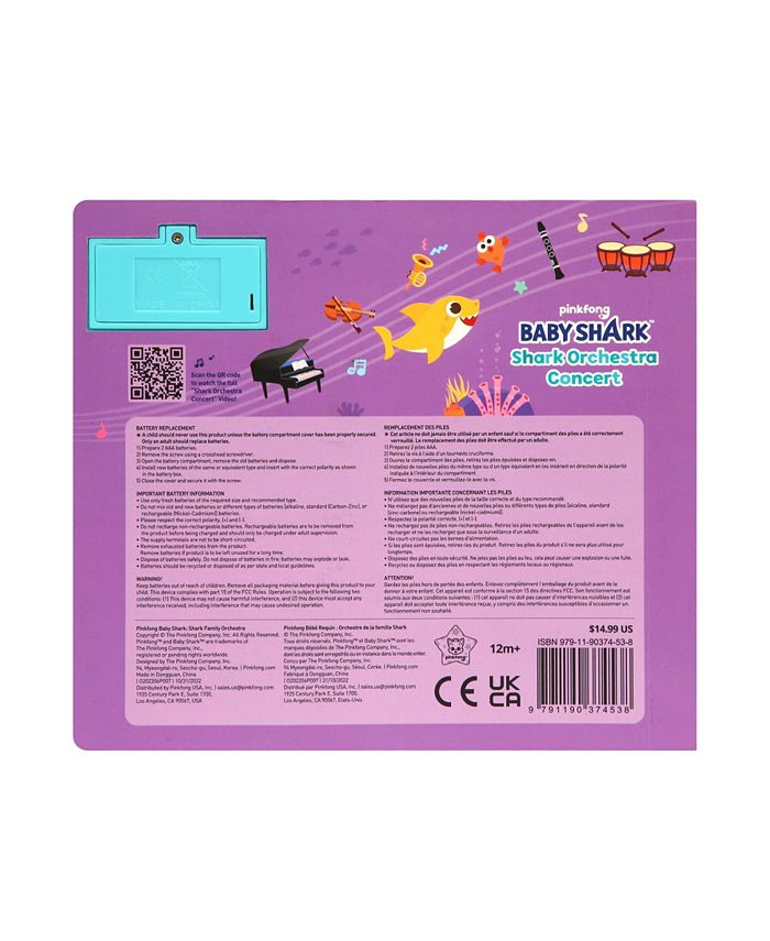 Pinkfong Baby Shark Shark Orchestra Concert Sound Book - Macy's