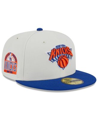 Men's New Era Cream, Blue New York Knicks Retro City Conference Side ...