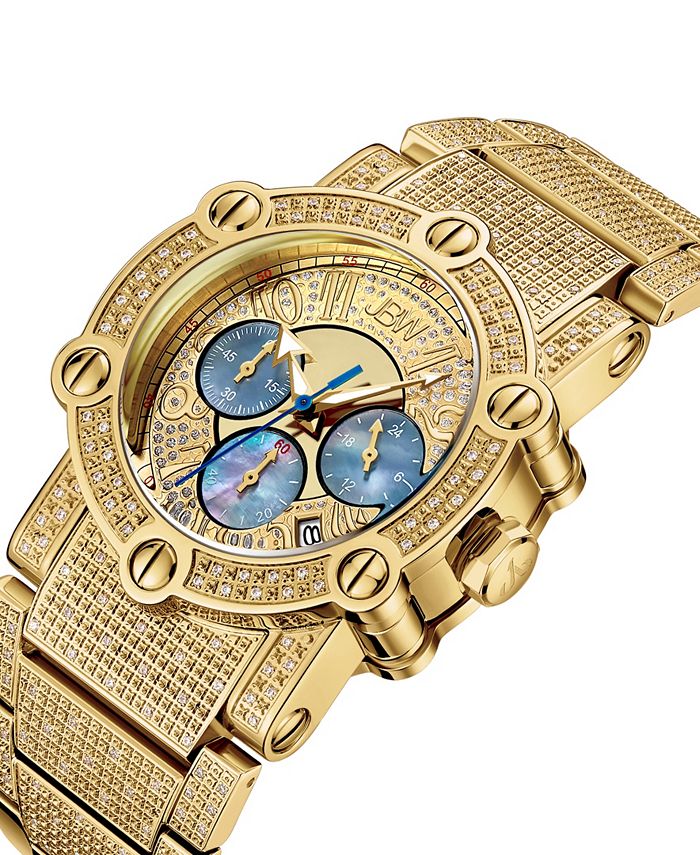 Jbw Men's Luxury Phantom 18k Gold-plated Stainless Steel Bracelet Watch ...