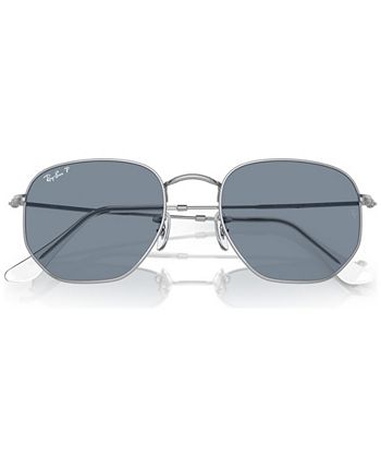 Ray-Ban Unisex Polarized Sunglasses, Hexagonal Flat Lenses - Macy's