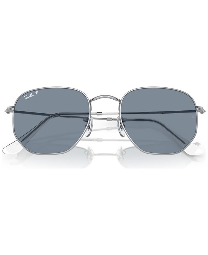 Ray-Ban Unisex Polarized Sunglasses, Hexagonal Flat Lenses - Macy's