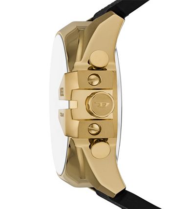 Diesel Men's Mega Chief Analog-Digital Gold-Tone Stainless Steel Watch ...