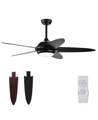 Costway 52'' Ceiling Fan with LED Lights & Remote Control 1/2/4/8H ...