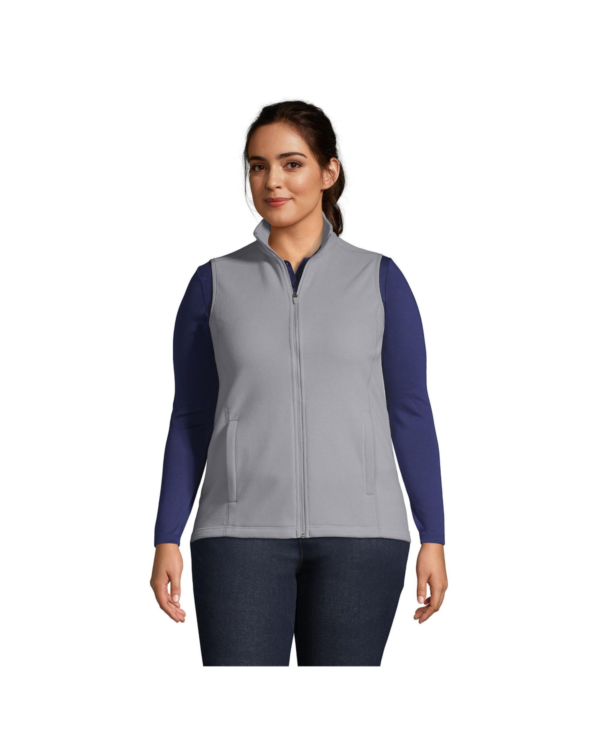 Click here for Lands End Plus Size Thermacheck 100 Fleece Vest -... prices