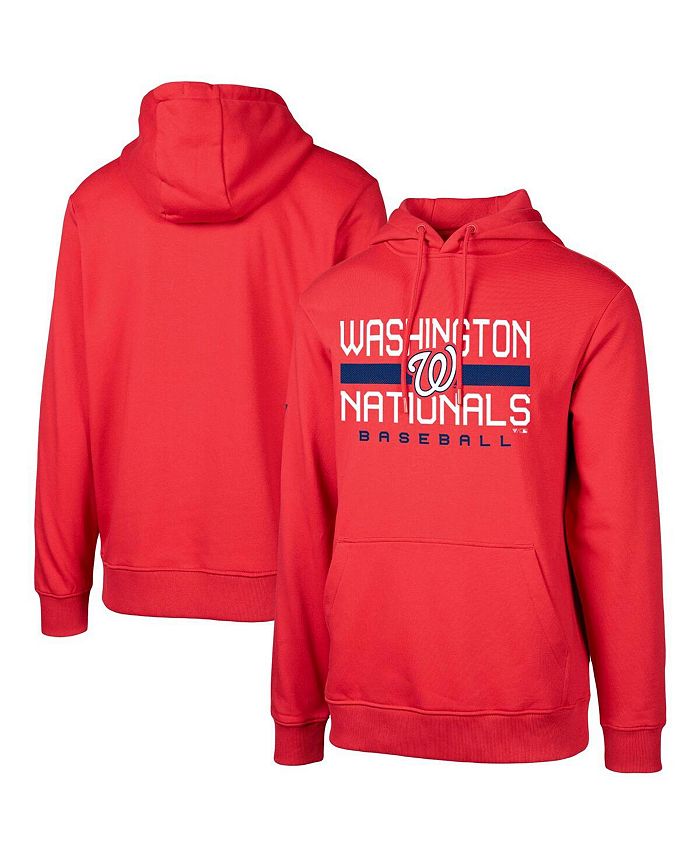 LevelWear Men's Red Washington Nationals Podium Pullover Hoodie - Macy's