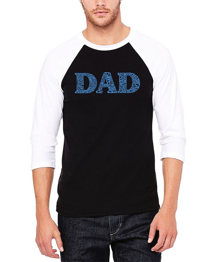 LA Pop Art Men's Dad Raglan Baseball Word Art T-shirt - Macy's