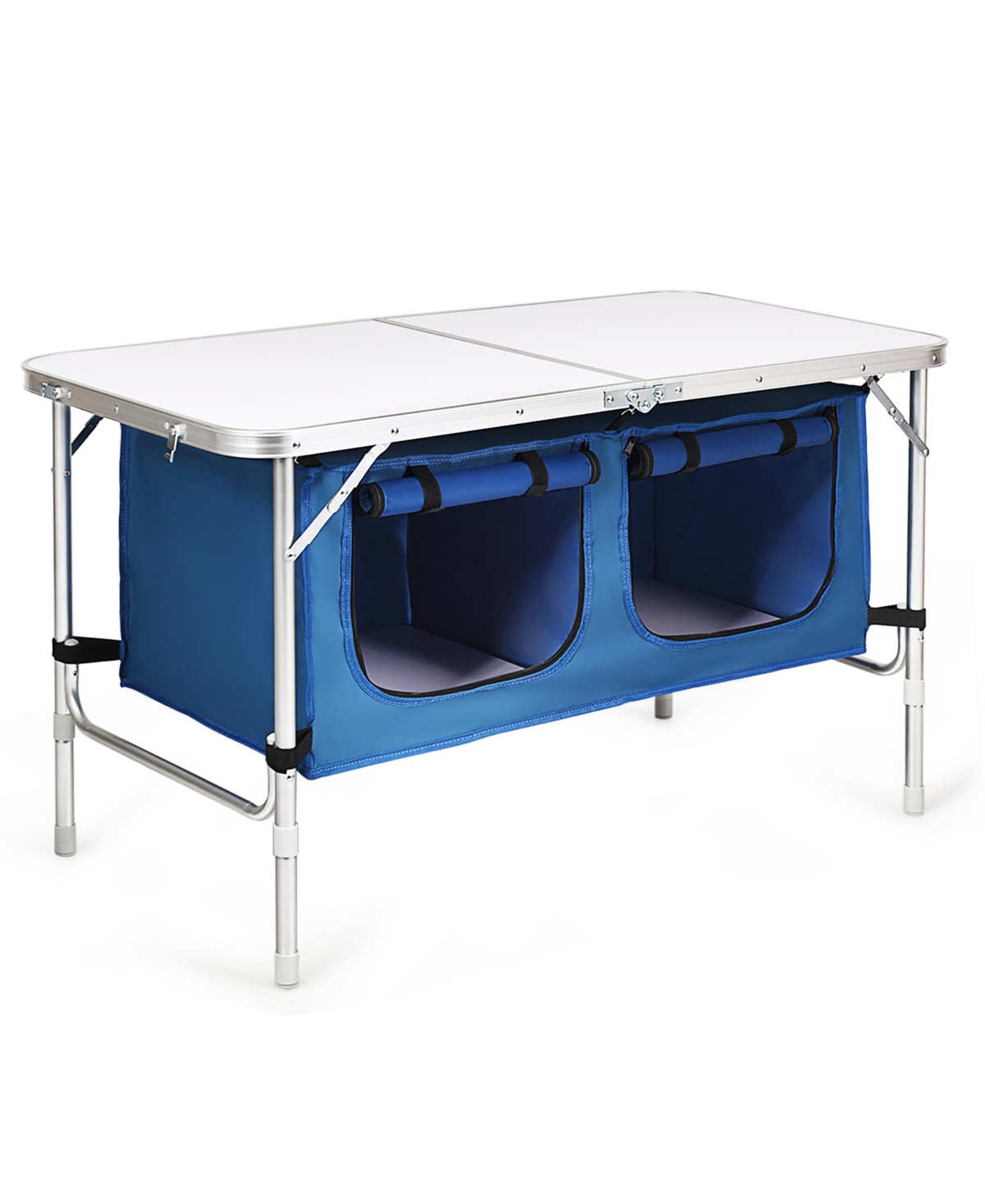 Click here for Adjustable Camping Table Aluminum w/ Storage Organ... prices
