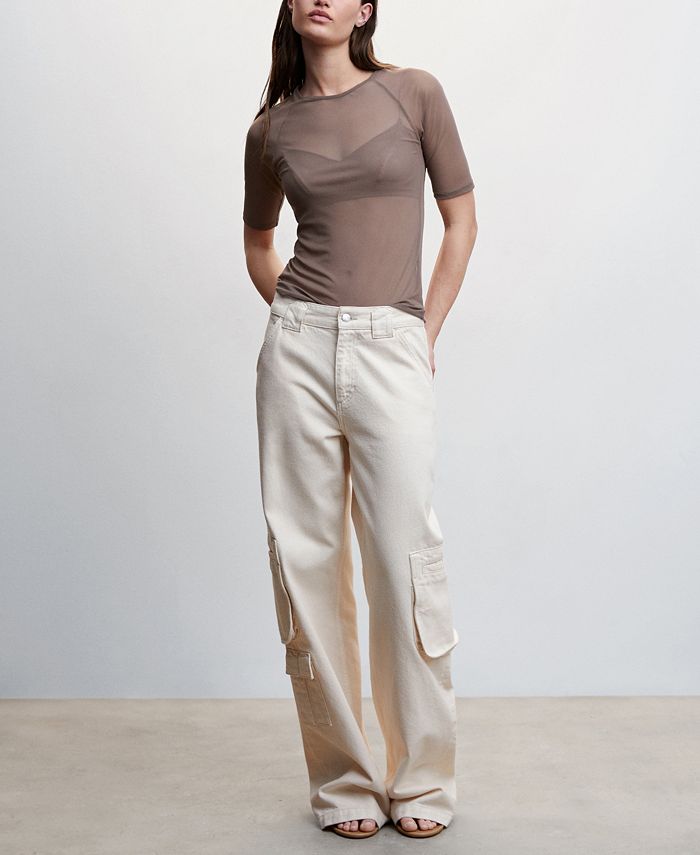 MANGO Women's Semi-Transparent Bra Top - Macy's