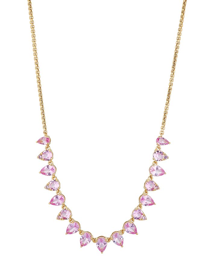 Danori Eliot 18k Gold-Plated Pink Cubic Zirconia & Stone Statement ...