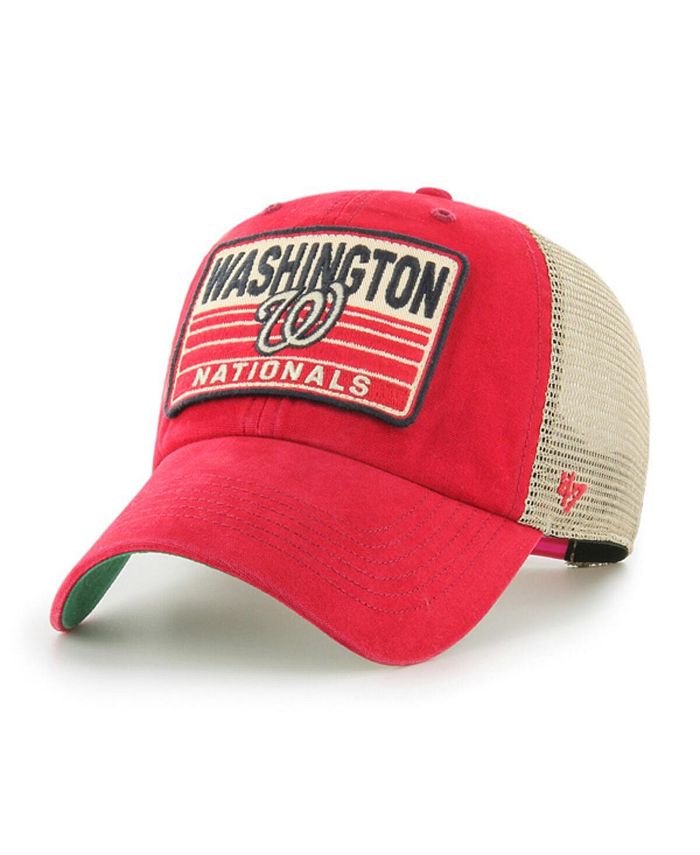 '47 Brand Men's Red Washington Nationals Four Stroke Clean Up Trucker ...