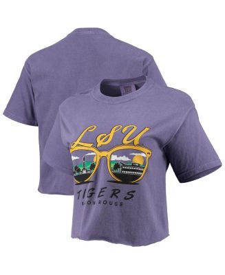 Women's Purple LSU Tigers Vacation View Sunglasses Crop Top - Macy's