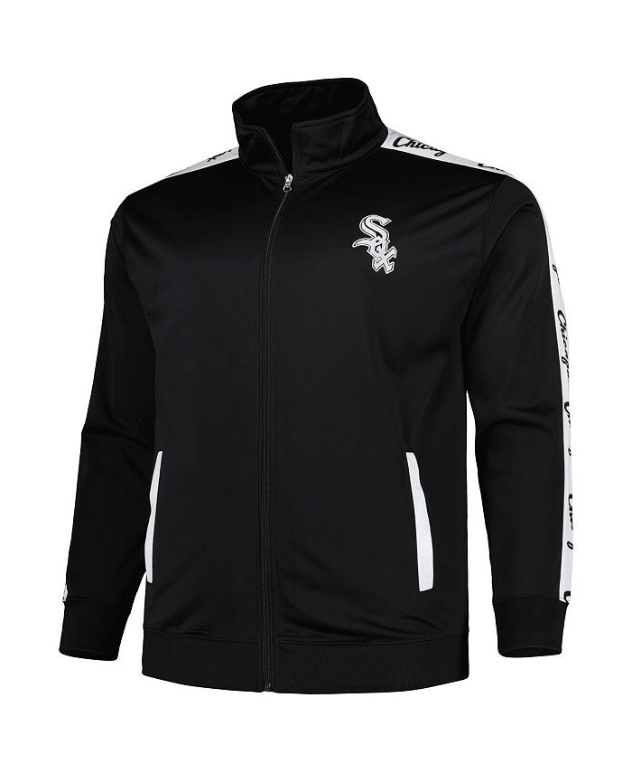 Profile Men's Black Chicago White Sox Big and Tall Tricot Track Full ...