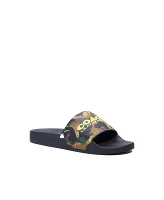 COACH Men's Camo Pool Slides - Macy's