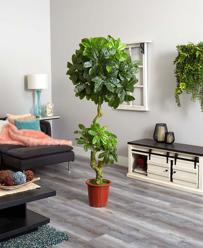 Nearly Natural 6' Scheffler Indoor/Outdoor Artificial Tree - Macy's