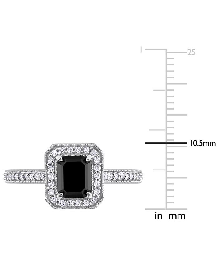 Macys Black Diamond 1 Ct T W And White Diamond 1 4 Ct T W