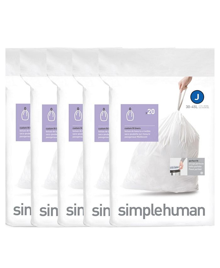 simplehuman Code J Custom Fit Liners, Pack of 100 - Macy's