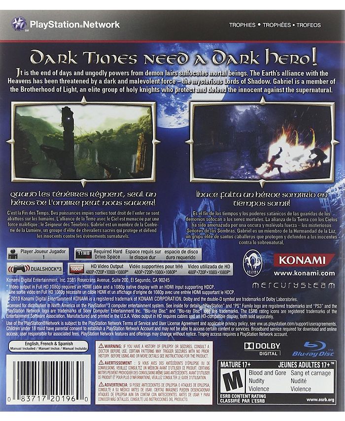 KONAMI PS3 - CASTLEVANIA LORDS OF SHADOWS - Macy's