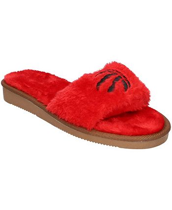 FOCO Women's Toronto Raptors Faux Fur Slide Slippers - Macy's